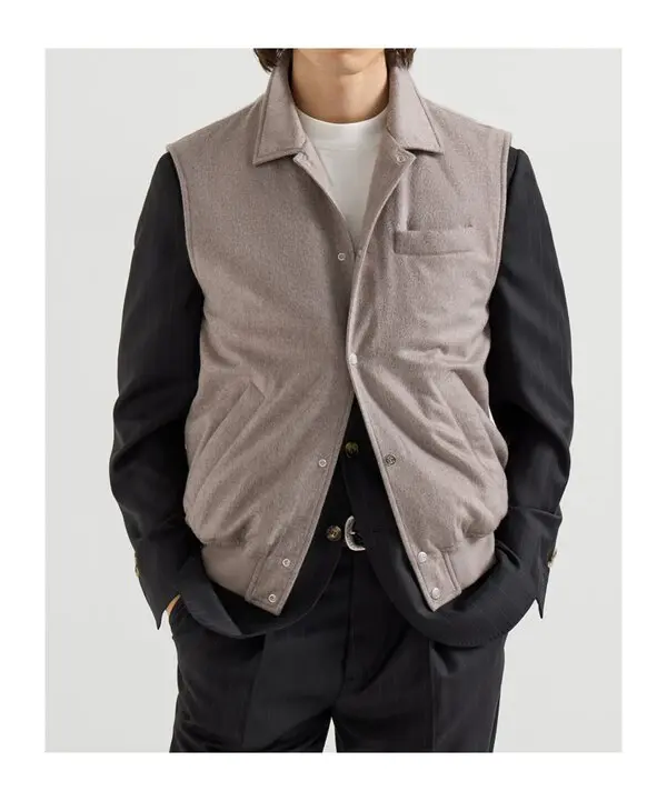 Brunello Cucinelli Flannel Padded Gilet