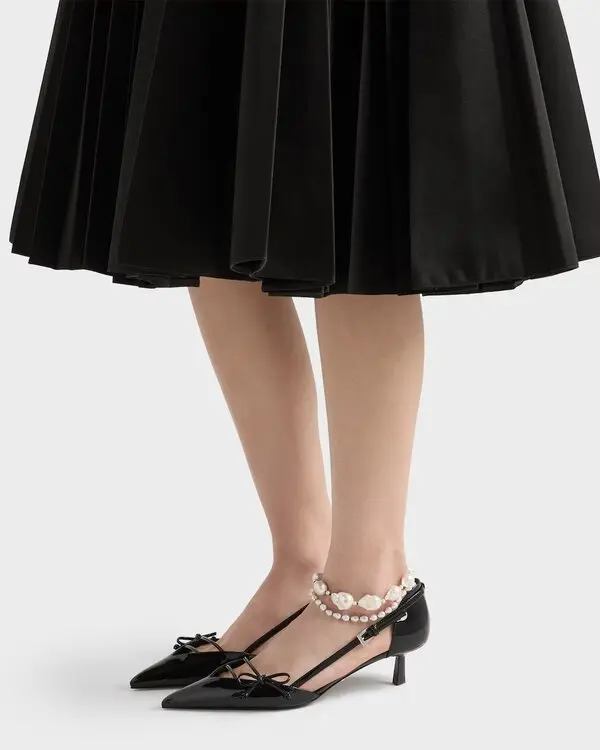 Prada Pearl And Safety Pin Anklet