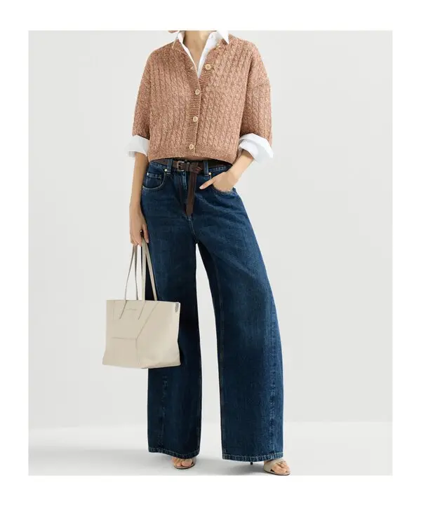 Brunello Cucinelli Cable Knit Openwork Cardigan