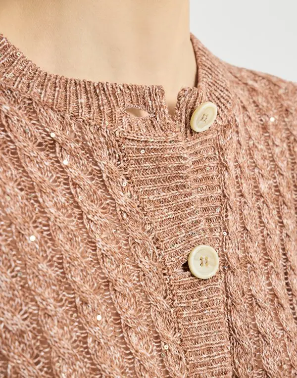 Brunello Cucinelli Cable Knit Openwork Cardigan