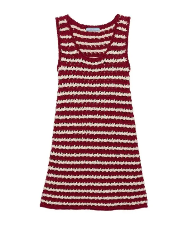 Prada Cotton Crochet Mini Dress
