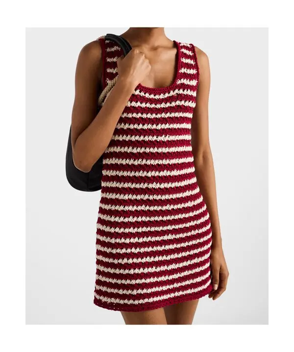 Prada Cotton Crochet Mini Dress