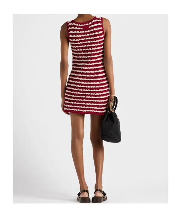 Prada Cotton Crochet Mini Dress