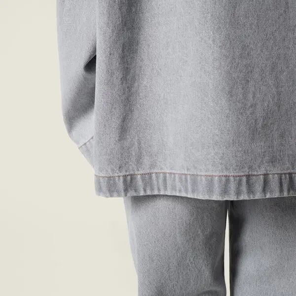 Miu Miu Denim Blouson Jacket With Contrasting Top-stitching