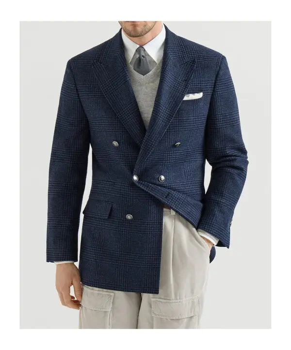 Brunello Cucinelli Peaked-lapel Double-breasted Blazer