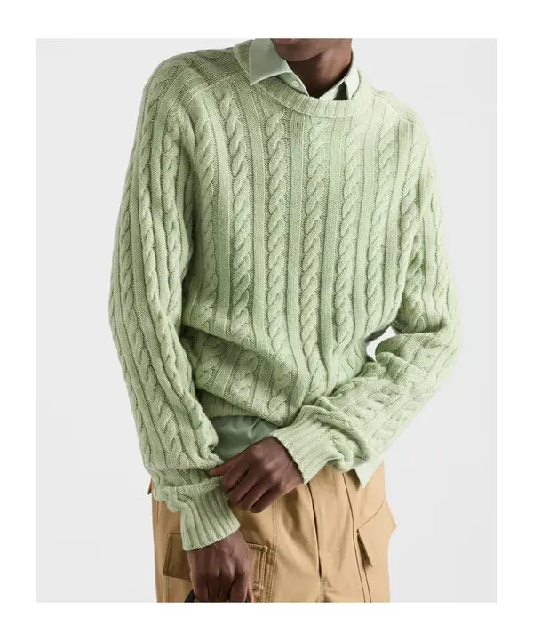 Prada Wool And Cashmere Crew-neck Sweater