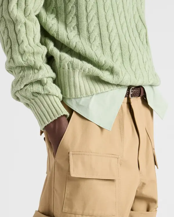 Prada Wool And Cashmere Crew-neck Sweater