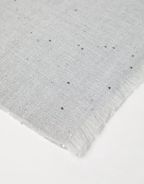 Brunello Cucinelli Fringed Sequin Detailing Scarf