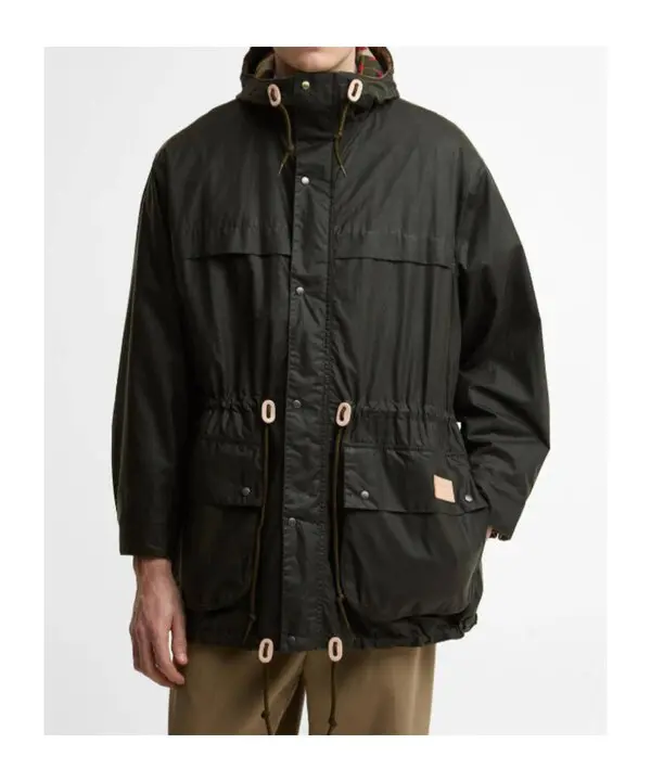 Barbour X Paul Smith Hooded Drawstring Jacket - Olive Green