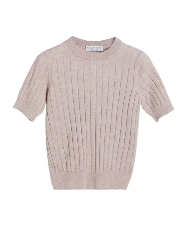 Brunello Cucinelli Ribbed Knit T-shirt
