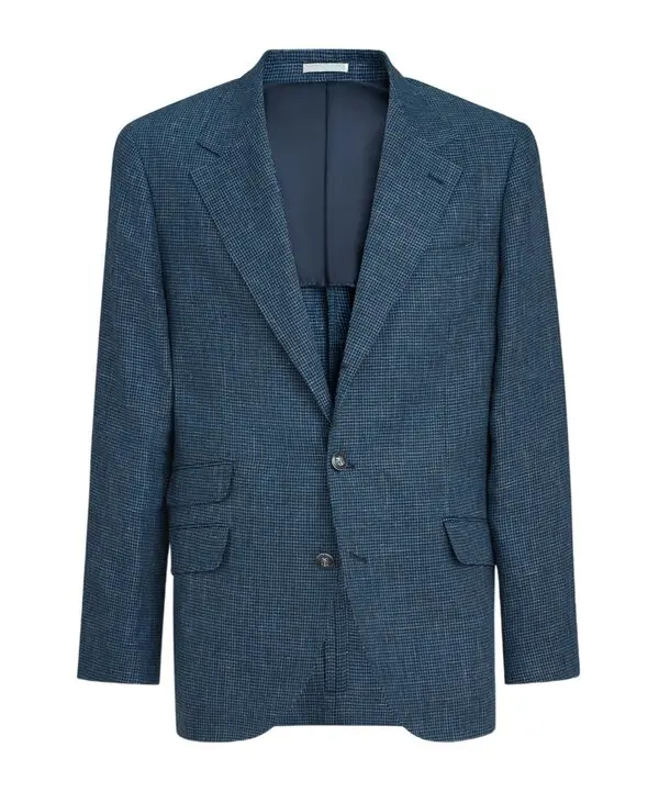 Brunello Cucinelli Houndstooth Single-breasted Blazer