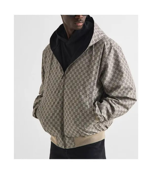 Gucci Retro Zip Up Hooded Jacket