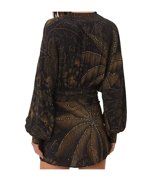 Farm Rio Foliage Wrap Mini Dress