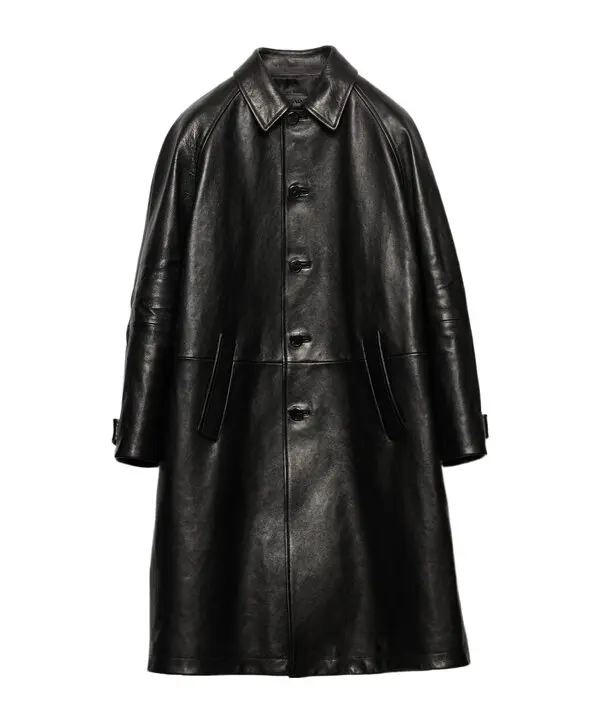 Prada Oversized Leather Coat
