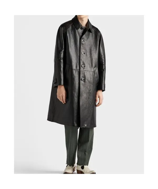 Prada Oversized Leather Coat