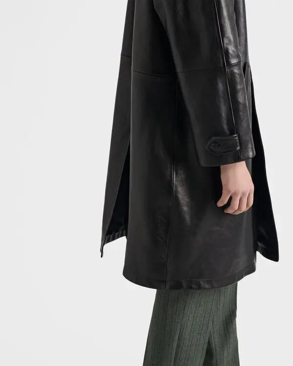 Prada Oversized Leather Coat