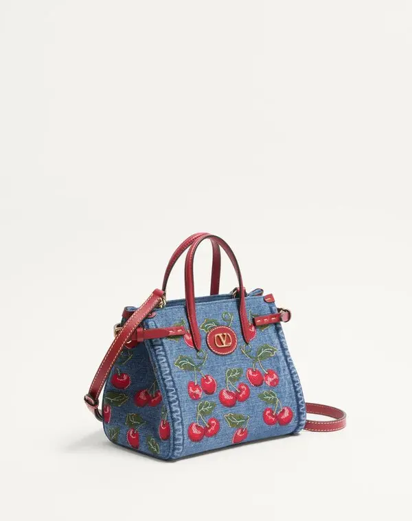 Valentino Garavani Embroidered Cherry Shoulder Bag