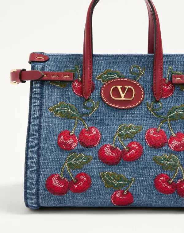Valentino Garavani Embroidered Cherry Shoulder Bag