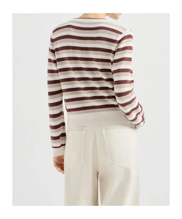 Brunello Cucinelli Striped Cotton Sweater