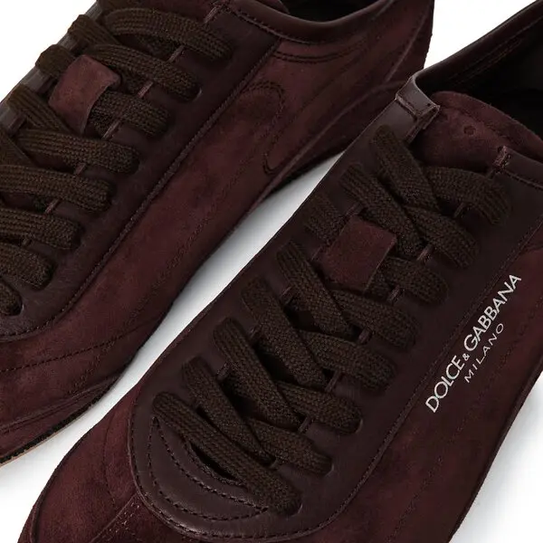 Dolce & Gabbana Dark Brown Suede Lowtop Casual Shoes