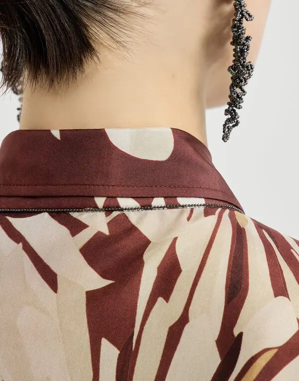 Brunello Cucinelli Bloom-print Monili-detail Maxi Dress