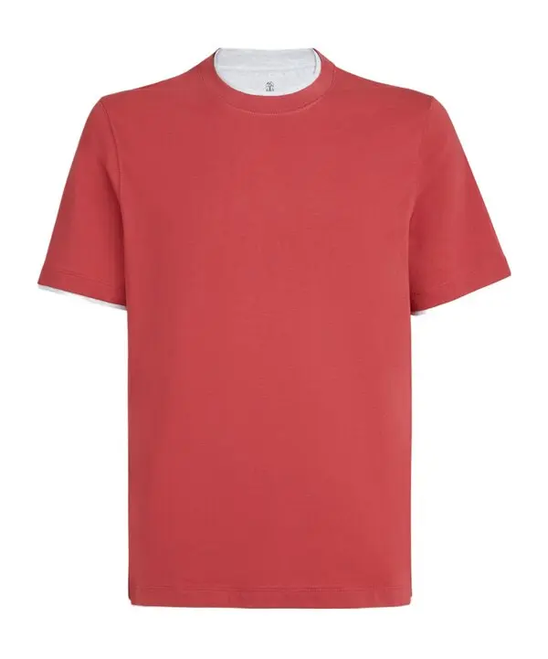 Brunello Cucinelli Crew-neck Layered T-shirt