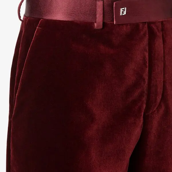 Fendi Velvet Cigarette Trousers
