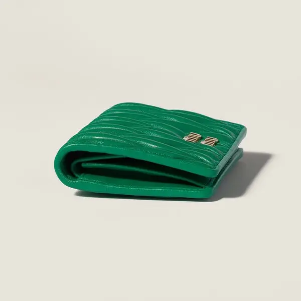 Miu Miu Small Matelassé Nappa Leather Wallet