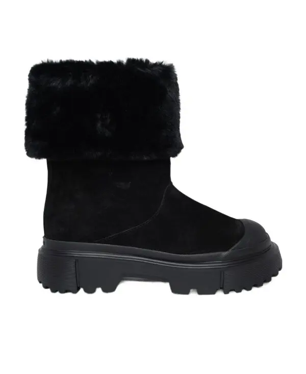 Hogan Faux-fur Detailed Boots