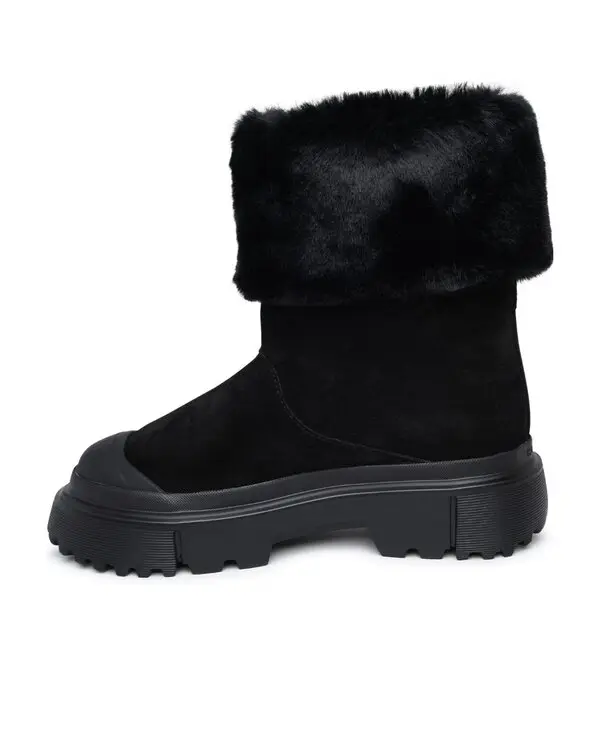 Hogan Faux-fur Detailed Boots