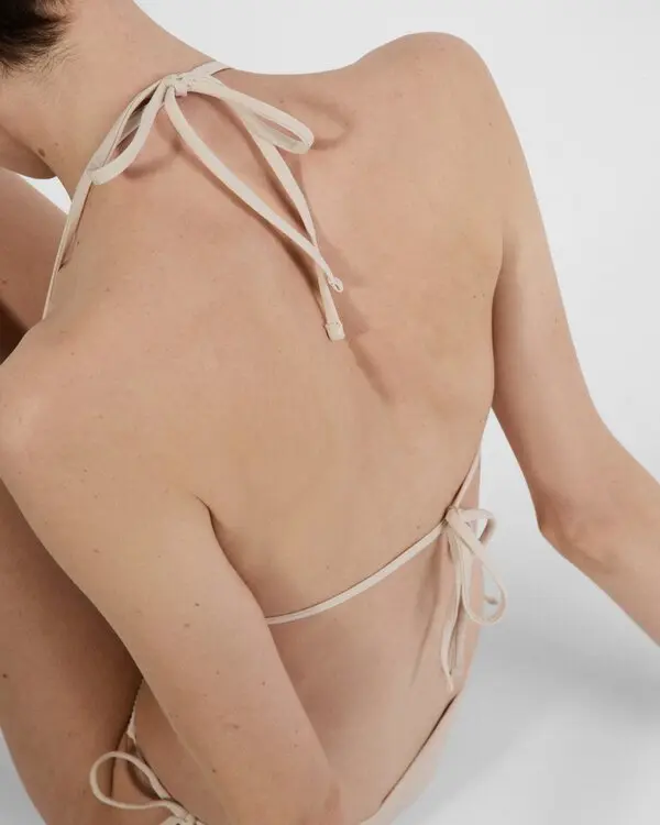 Prada Embellished Triangle Bikini Top