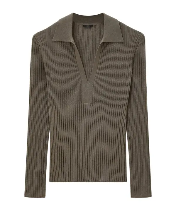 JOSEPH Long-sleeved Ribbed Knit Sweater