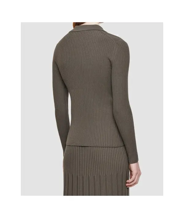 JOSEPH Long-sleeved Ribbed Knit Sweater
