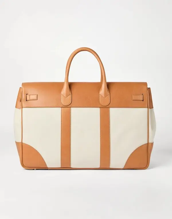 Brunello Cucinelli Leather-trimmed Canvas Holdall