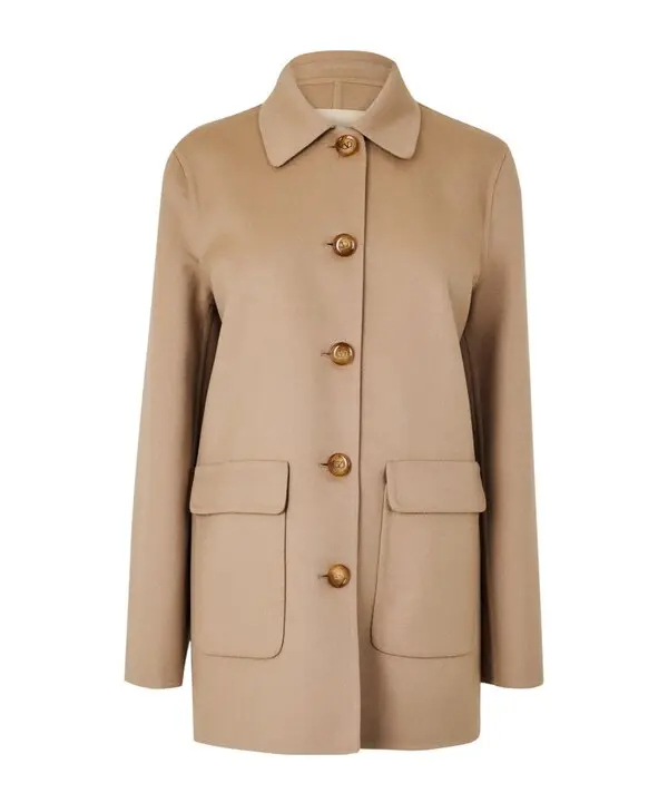 Valentino Garavani Short Lapel Wool Coat