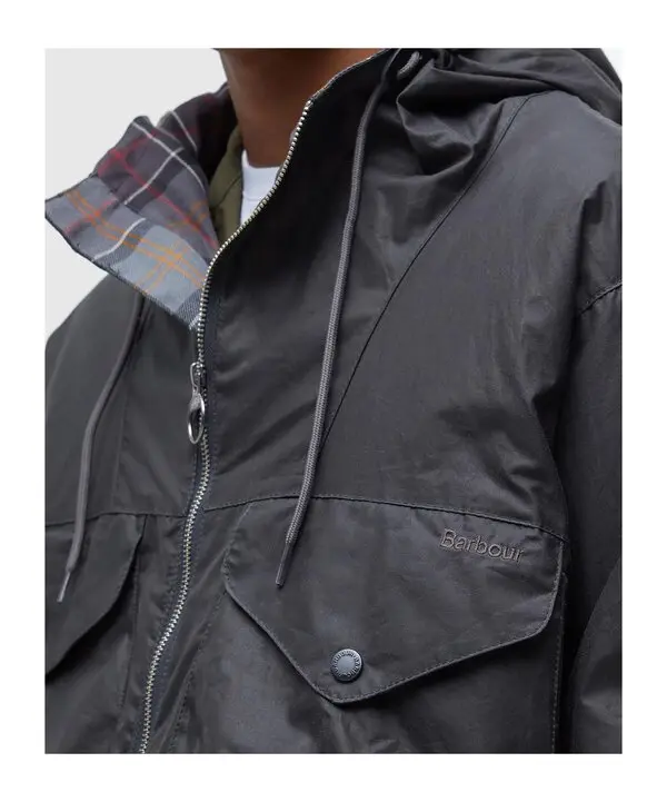 Barbour Utility Sapper Waxed Jacket With Drawstring Hood