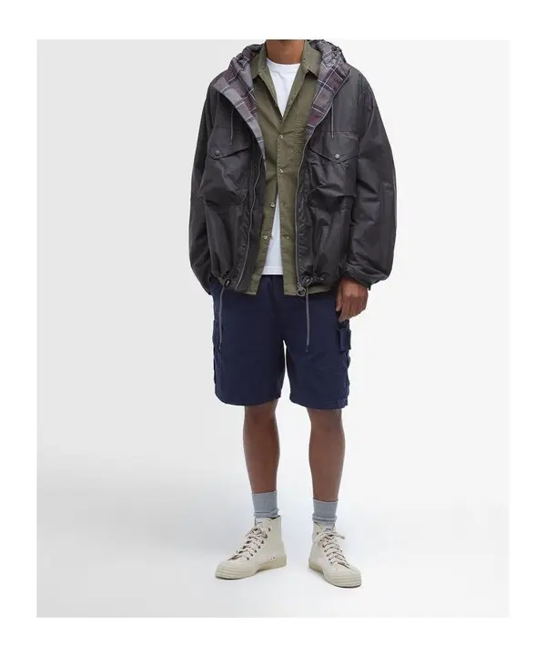 Barbour Utility Sapper Waxed Jacket With Drawstring Hood