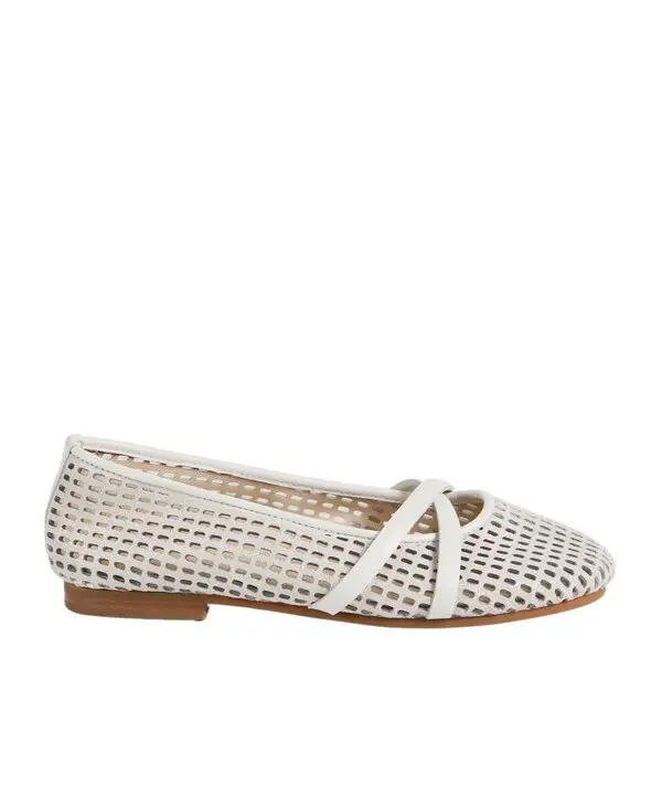 Brunello Cucinelli Leather Ballerinas - White