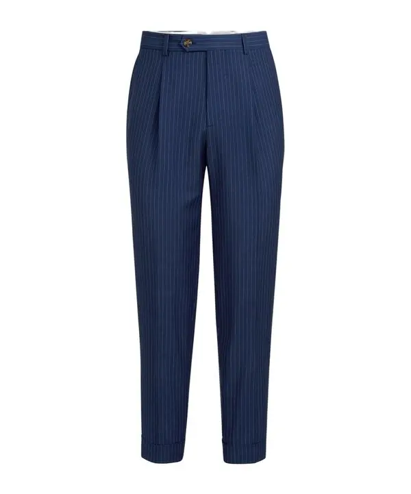 Brunello Cucinelli Pinstripe Trousers - Blue