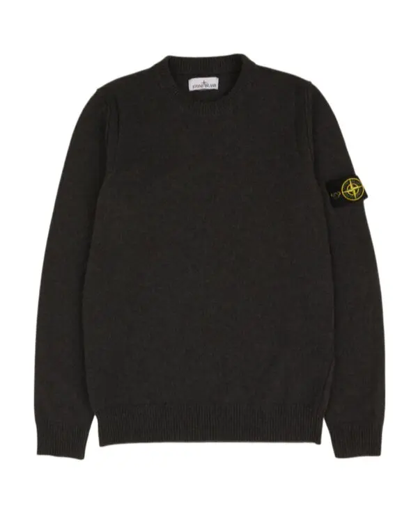 Stone Island Logo Patch Crewneck Knitted Jumper