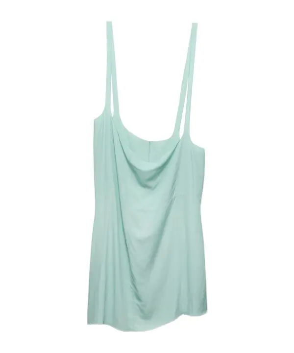 Prada Crepe Skirt With Suspender Straps - Green