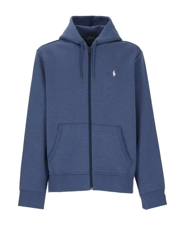 Polo Ralph Lauren Pony Embroidered Zipped Hoodie - Blue