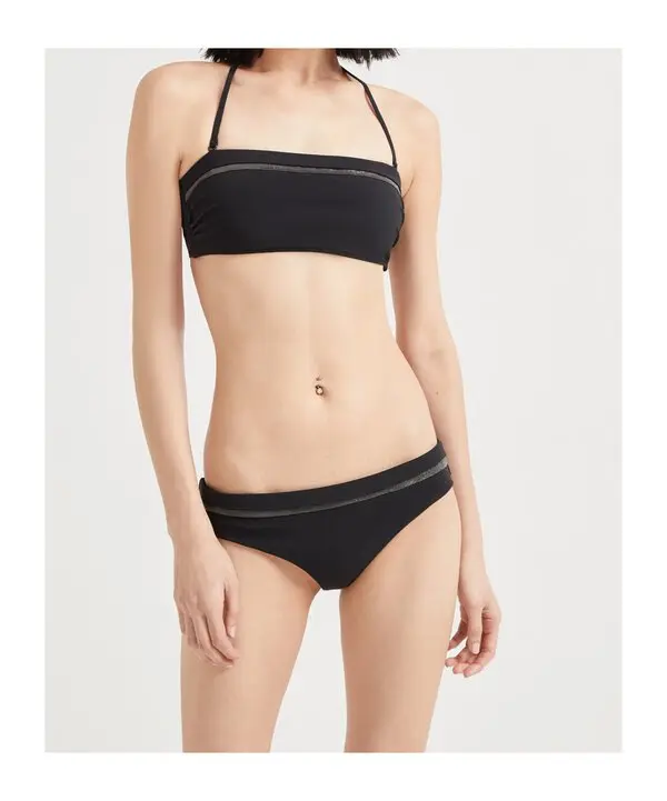 Brunello Cucinelli Monili Chain-embellished Bikini Briefs - Black