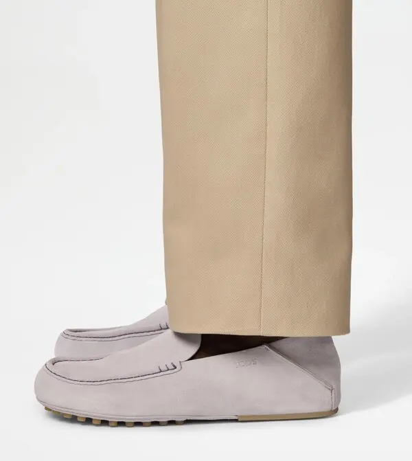 TOD'S Round Toe Loafers With Logo Detailing