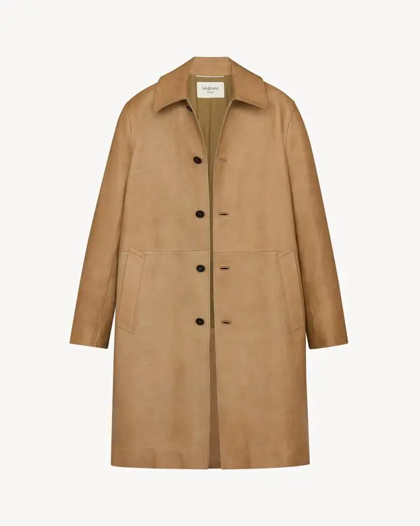 Saint Laurent Bubbled Lambskin Coat