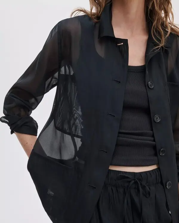 Rag & Bone Long-sleeved Shirt Jacket With Chest Pocket