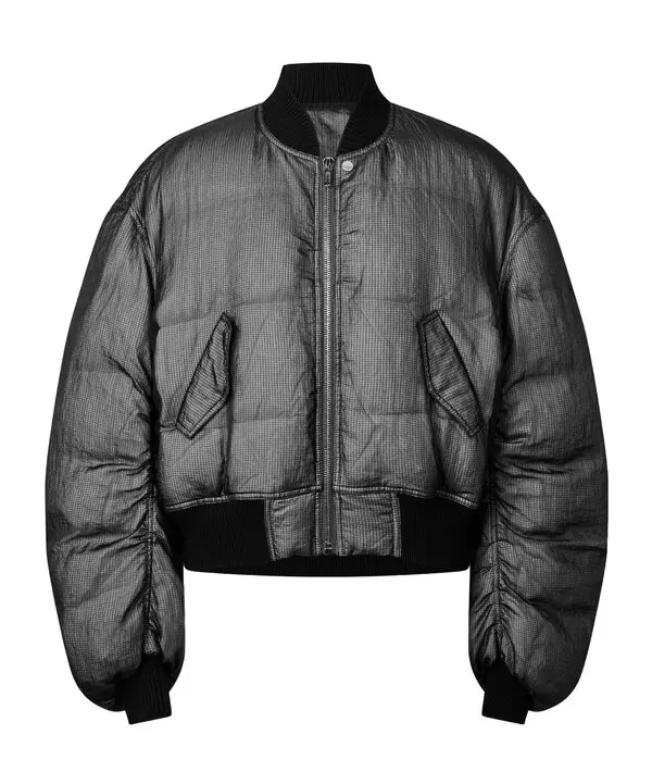 Rick Owens Short Quilted Padded Bomber Jacket