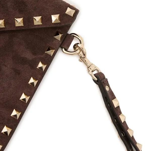 Valentino Garavani Brown Suede Envelope Bag