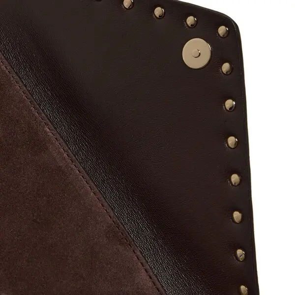 Valentino Garavani Brown Suede Envelope Bag