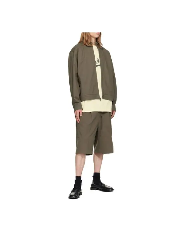 Fear Of God Drawstring Pleated Shorts - Moss